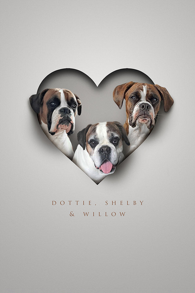Personalised Pet Prints with a cut out letter look | Oh So Portraits ...